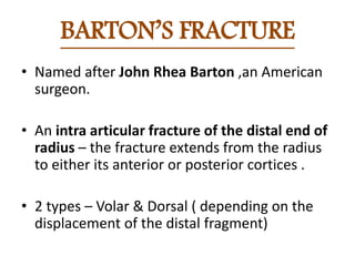 Named fractures of forearm ,wrist &and hand | PPTX