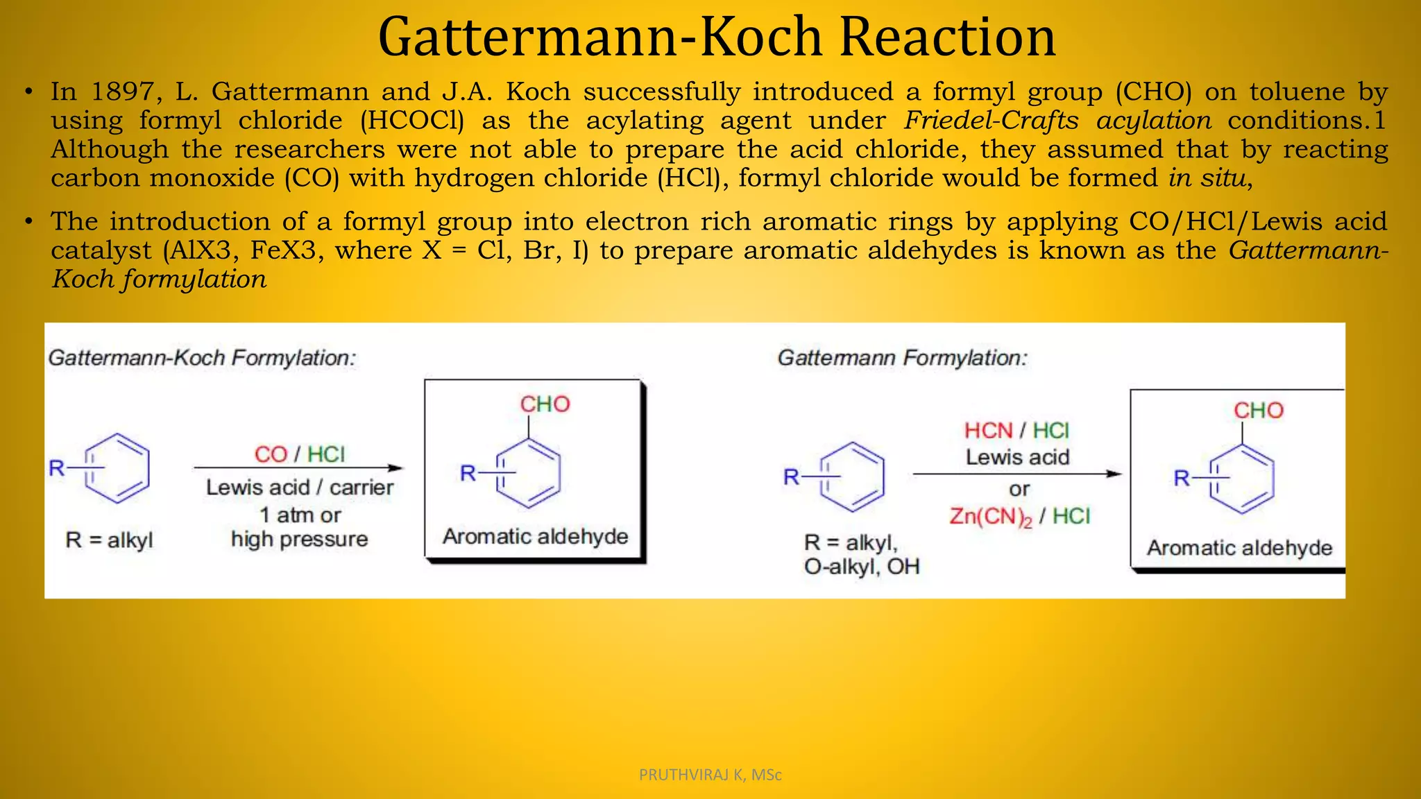 Diel's-Alder and Gattermann Koch Reactions | PPT