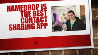 Name drop app in tradeshow | PPT