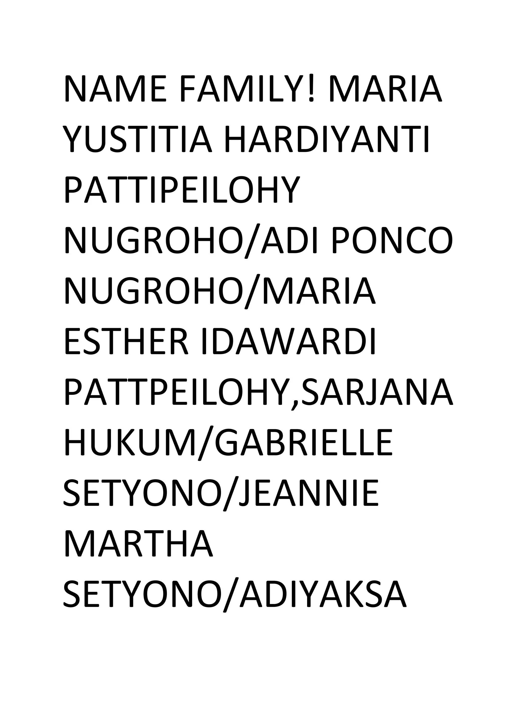 Name family | DOCX