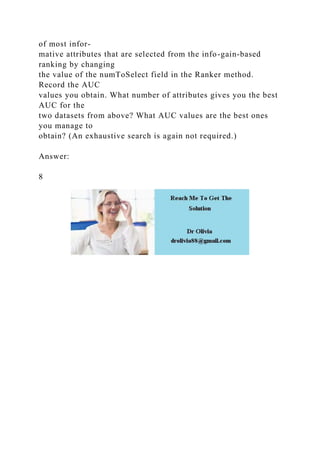 Name IDPractical Data MiningCOMP-321BTutorial 5.docx | Internet | Computing