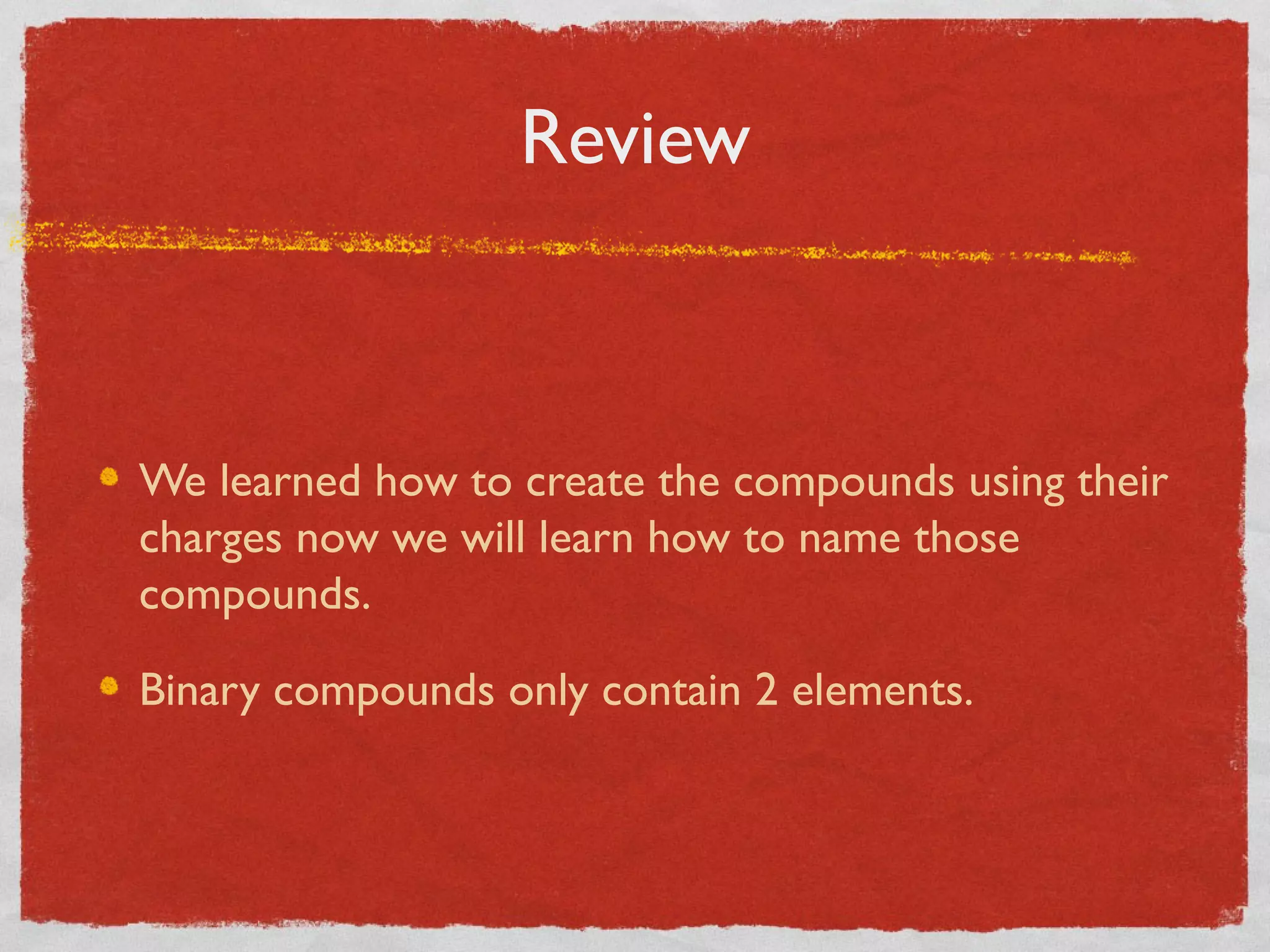 Nameing binary compounds part i | PPT | Chemistry | Science