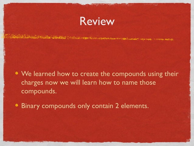 Nameing binary compounds part i | PPT | Chemistry | Science