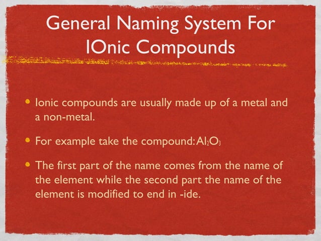 Nameing binary compounds part i | PPT | Chemistry | Science