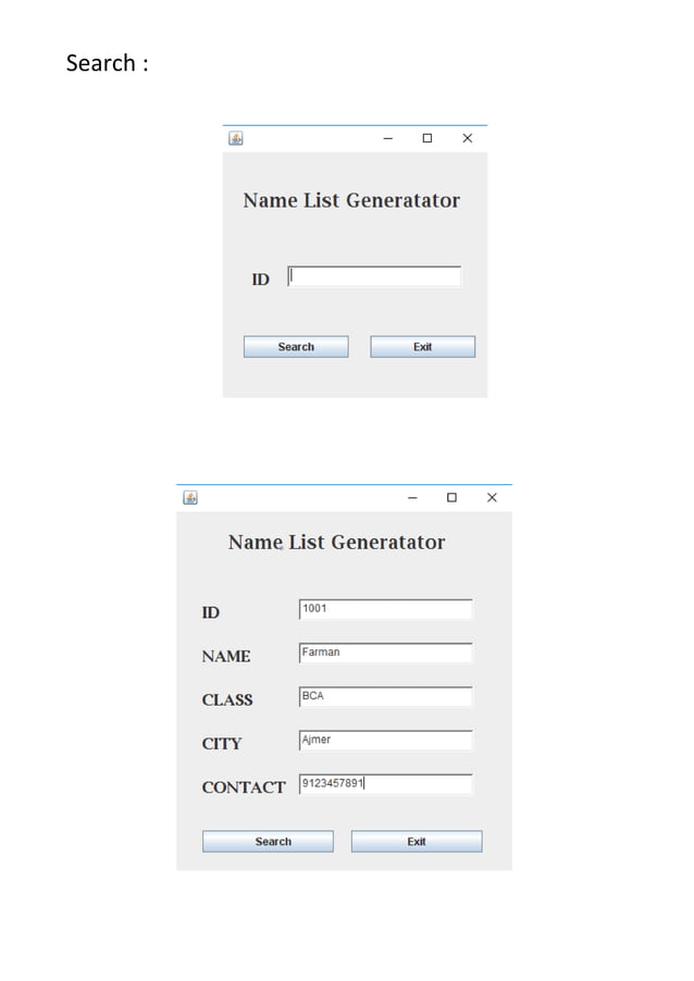 Name list generator | PDF