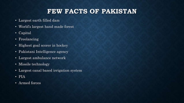 10 surprising facts about Pakistan | PPTX | Air Travel | Travel Type