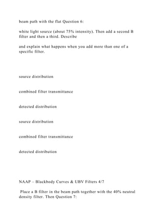 Name NAAP – Blackbody Curves & UBV Filters 17 Lab .docx