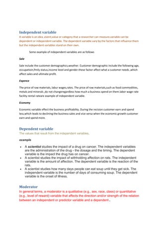 variable and its types | PDF