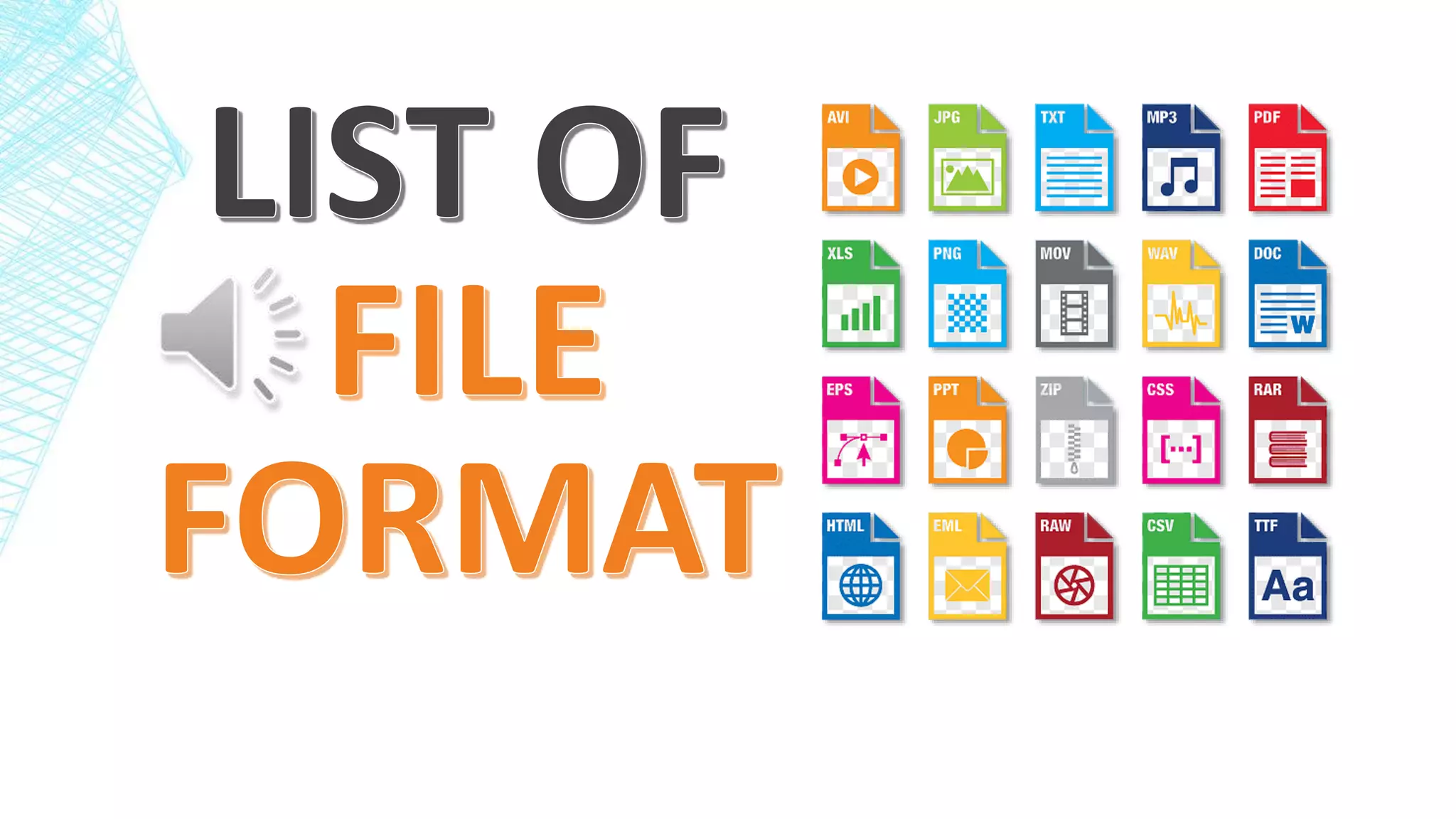 List of Files Format | PPTX