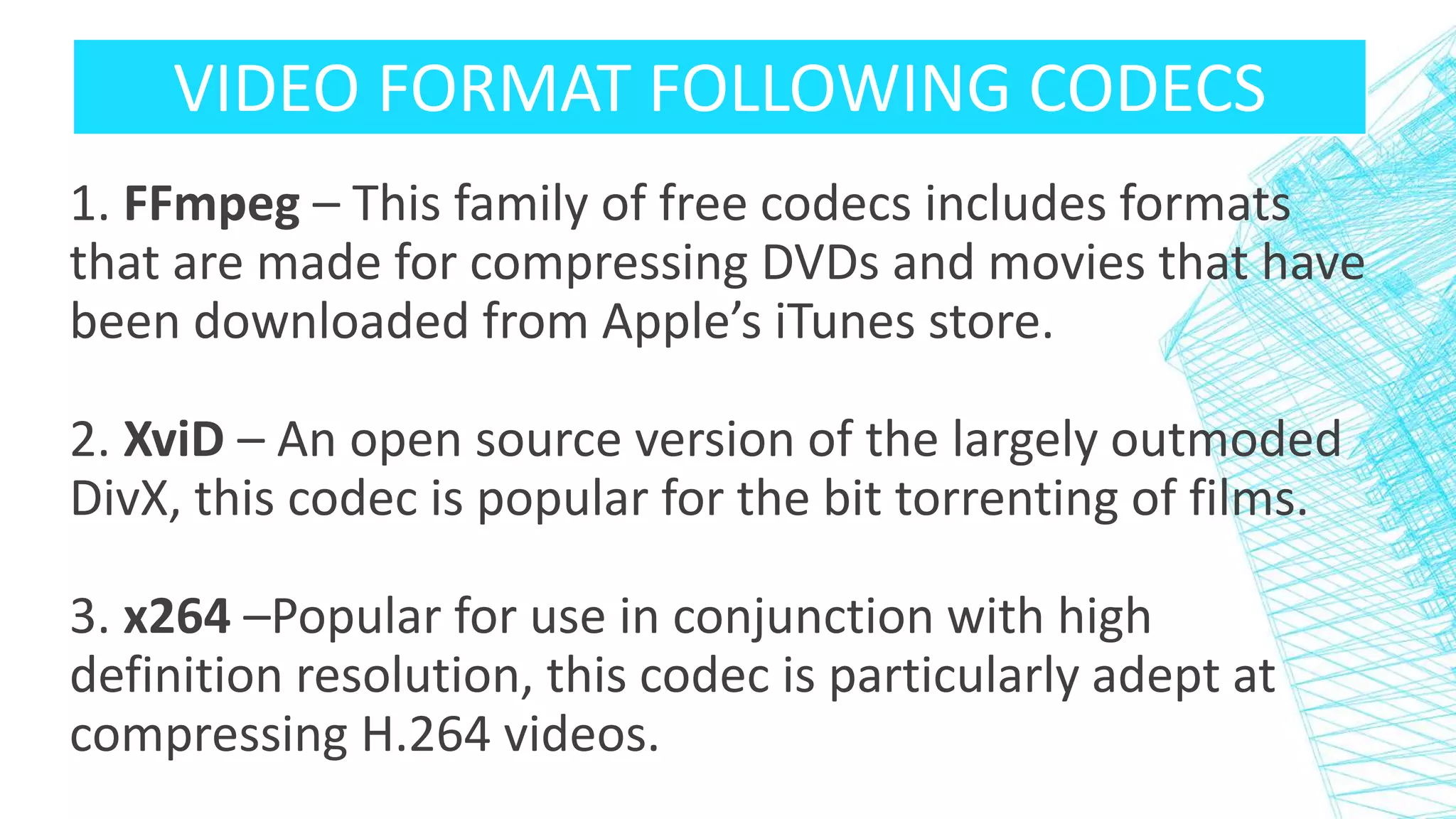 List of Files Format | PPTX | Digital Audio | Computer Software and Applications