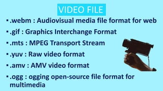 List of Files Format | PPTX | Digital Audio | Computer Software and ...