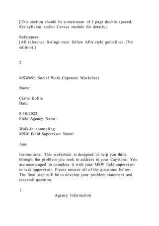 [Name of Capstone Paper][Student Name] University | PDF