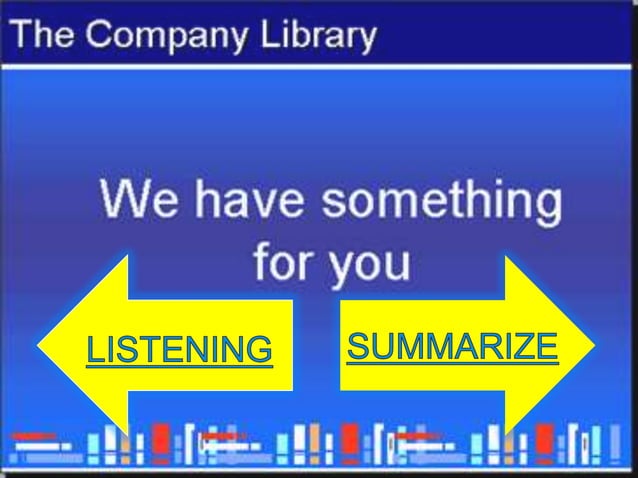 presentation listening and summarize | PPT