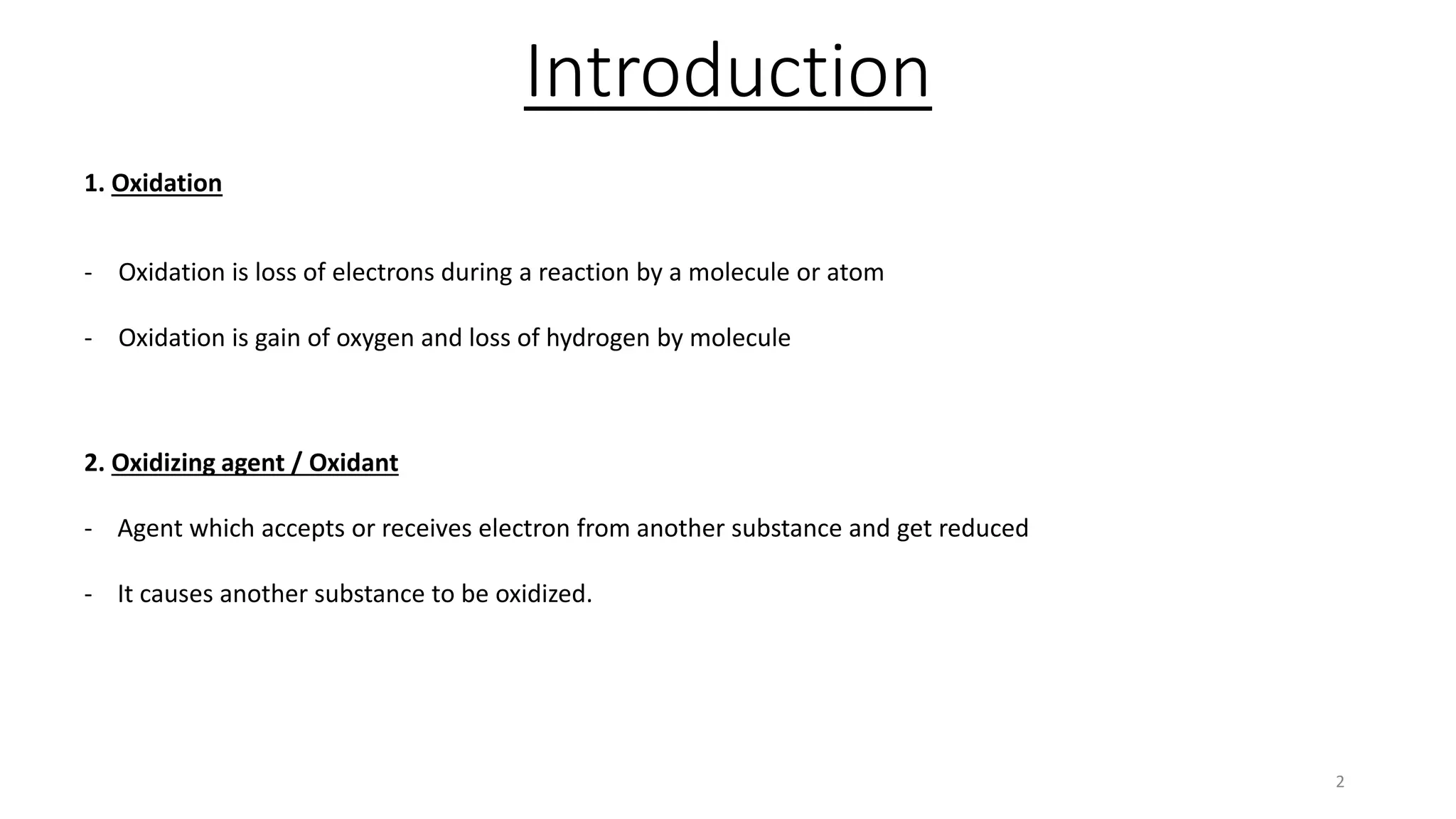 Name oxidation reaction | PPTX