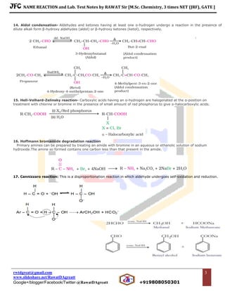 Name reactions organic chemistry for class 12 rawat's jfc | PDF