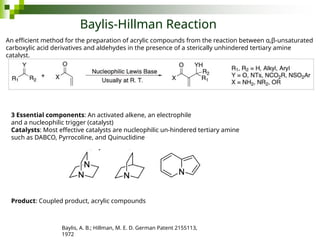 The Backman and Baylis Hilmann Reaction.pptx