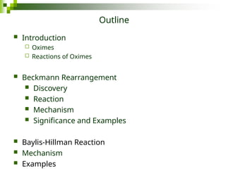 The Backman and Baylis Hilmann Reaction.pptx