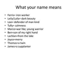 Names | PPTX