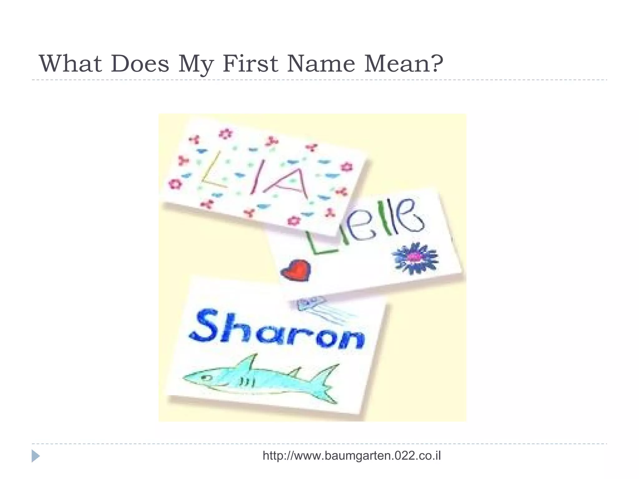 Meaning of First Names | PPT