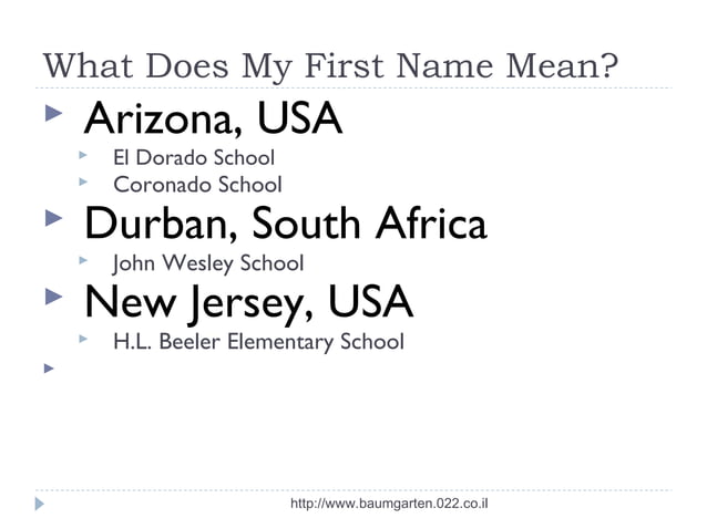 What Does My First Name Mean? | PPT