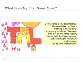 What Does My First Name Mean? | PPT