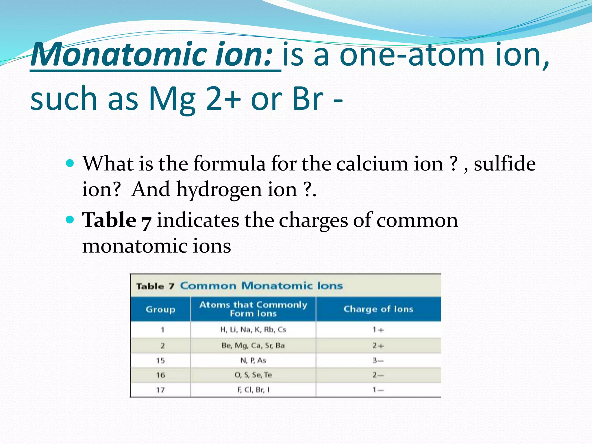 Names and formulas of ionic compounds | PPTX