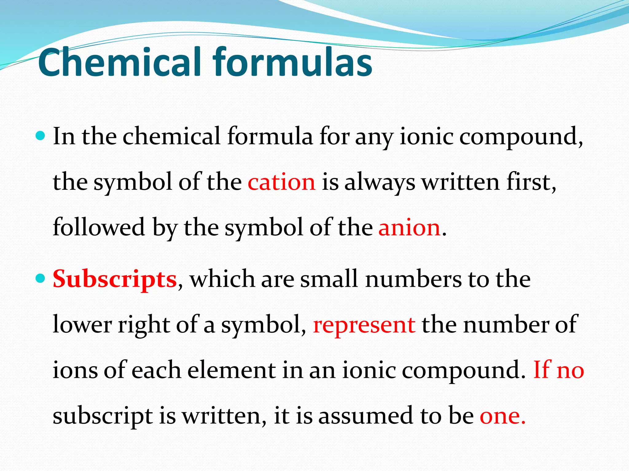 Names and formulas of ionic compounds | PPTX