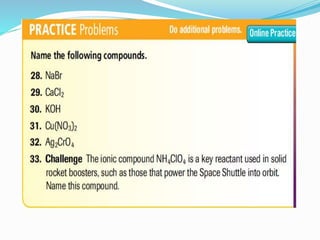 Names and formulas of ionic compounds | PPTX