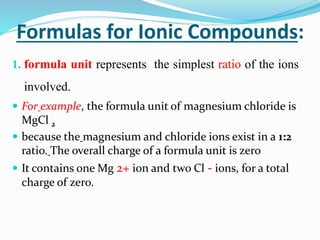 Formula Unit Examples