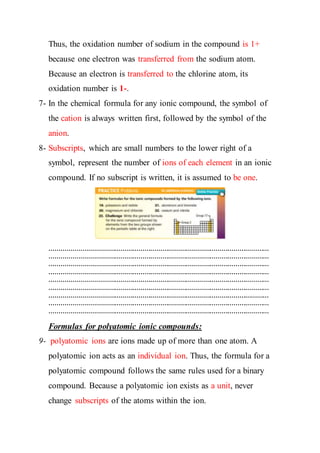 Names and formulas of ionic compounds study guide | PDF