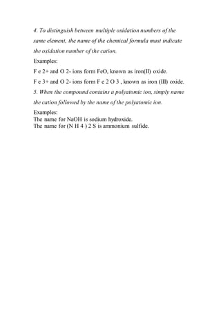 Names and formulas of ionic compounds study guide | DOCX