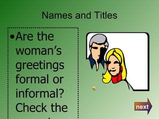 Names and titles | PPT