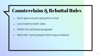 Argumentative Summative Planning Slides | PPT