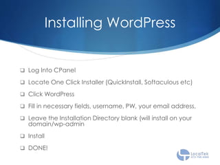 NamesCon 2015 Wordpress Beginner Session | PPTX