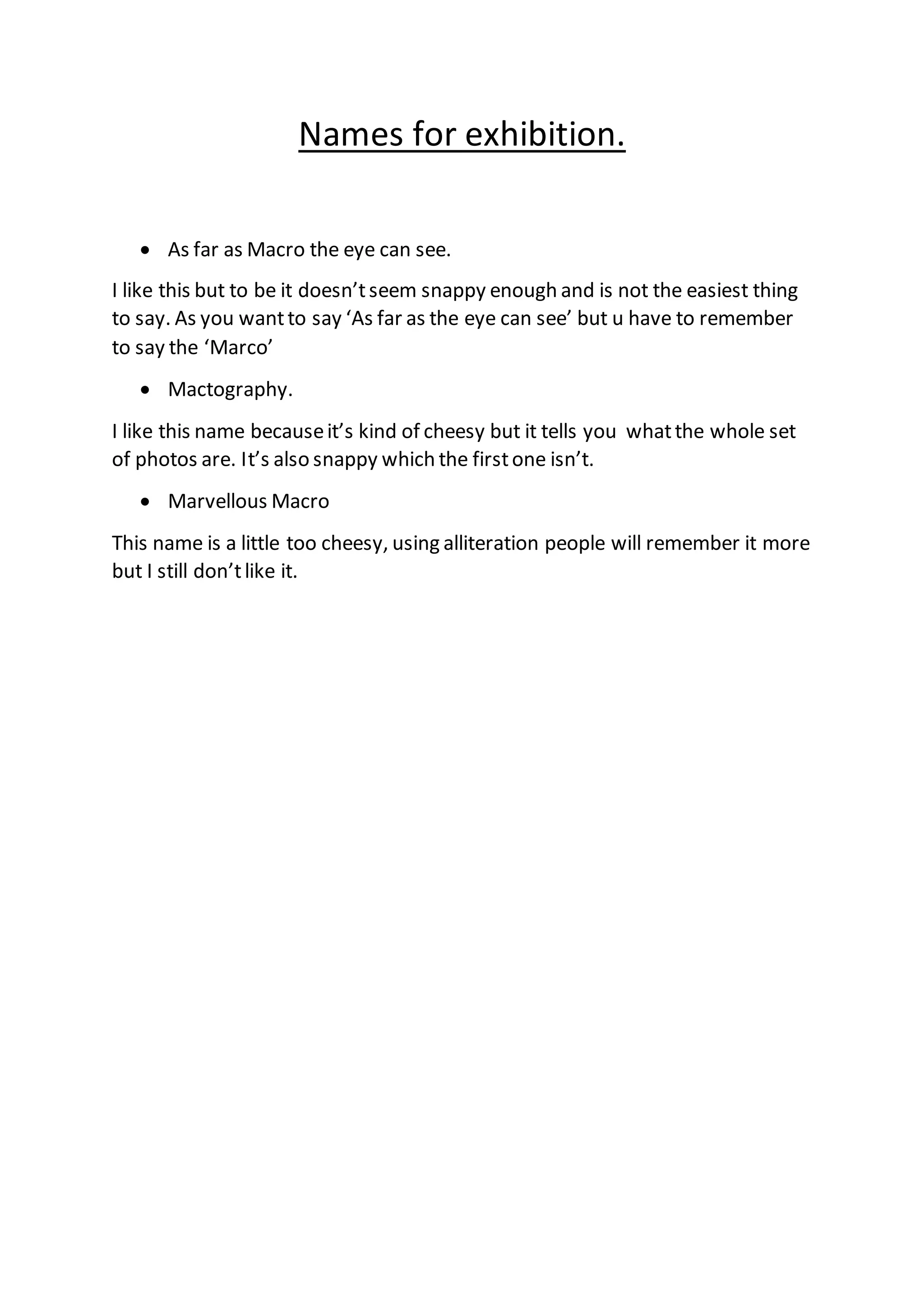 Names for exhibitionguyj | DOCX