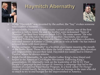 Names in the Hunger Games | PPT