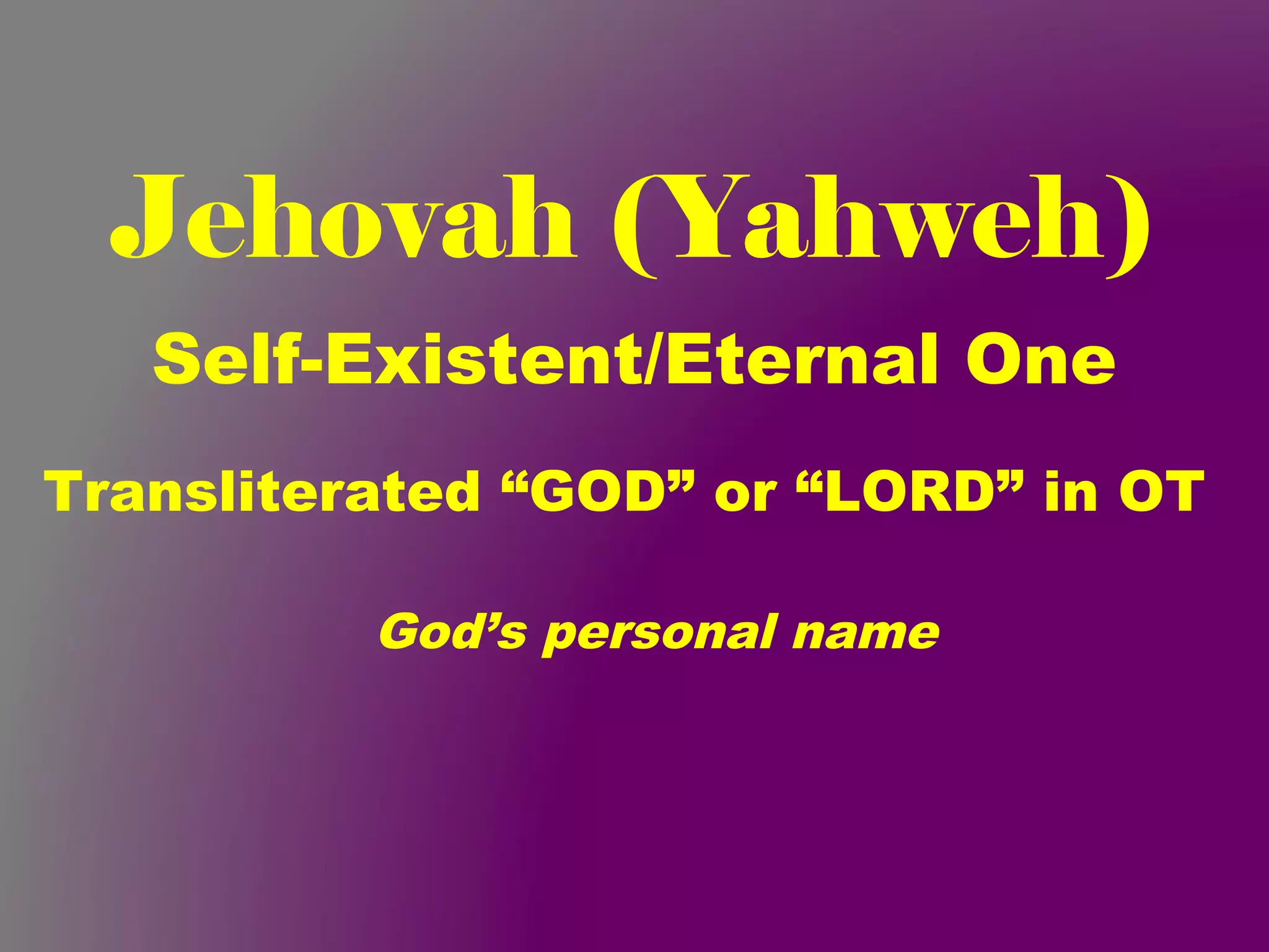 Names of god | PPT