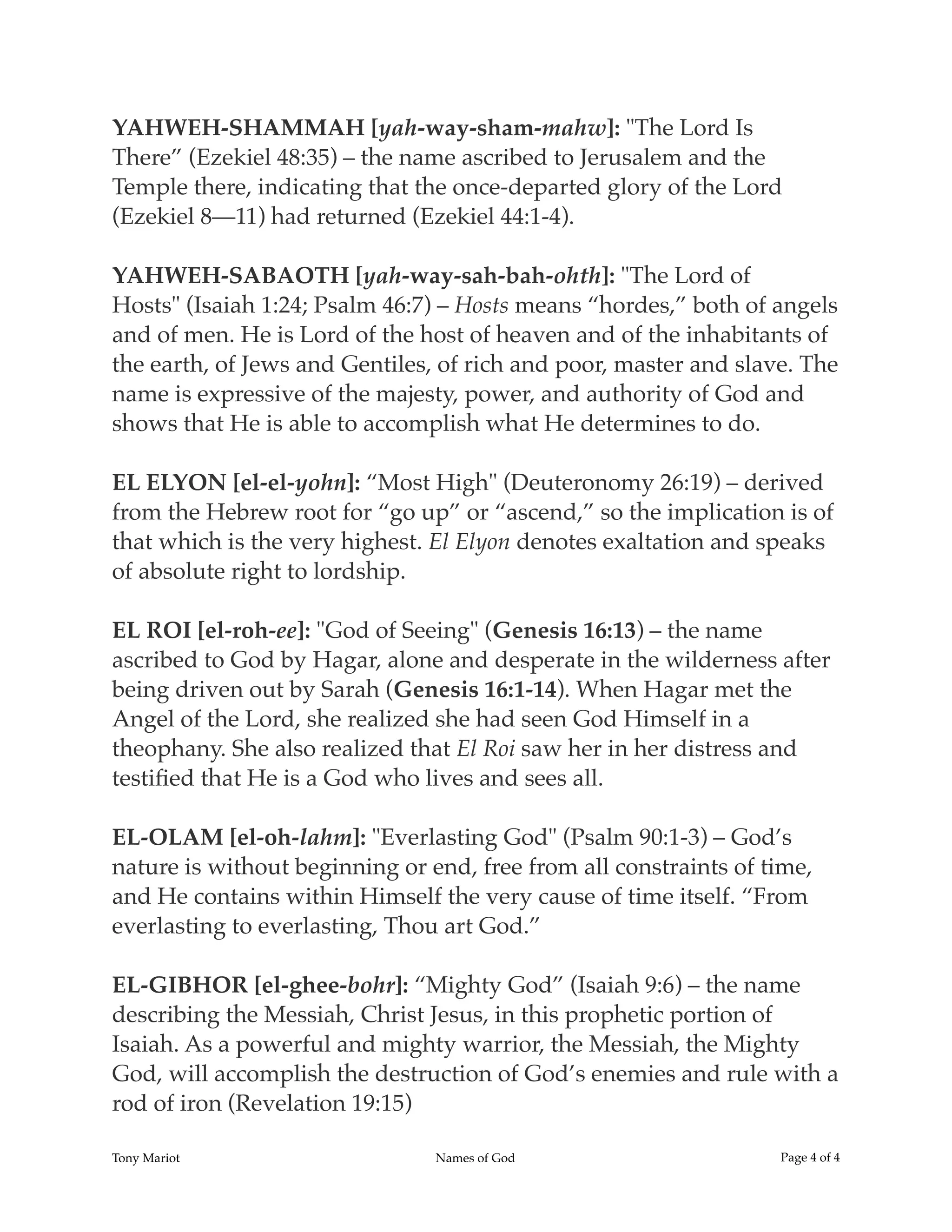 Names of God | PDF