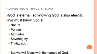 NAMES OF GOD | PPTX