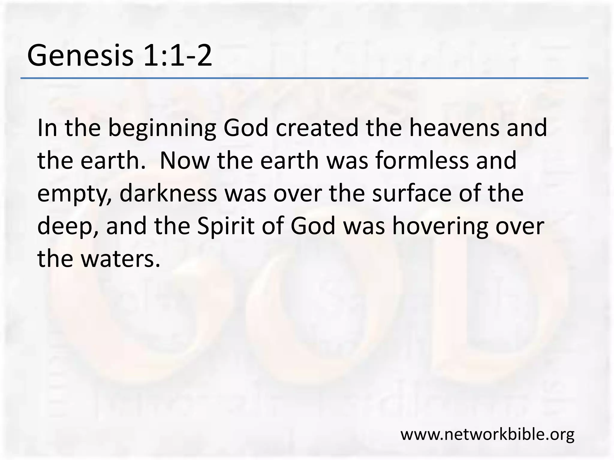 Names of God part 1 (Elohim) | PPTX