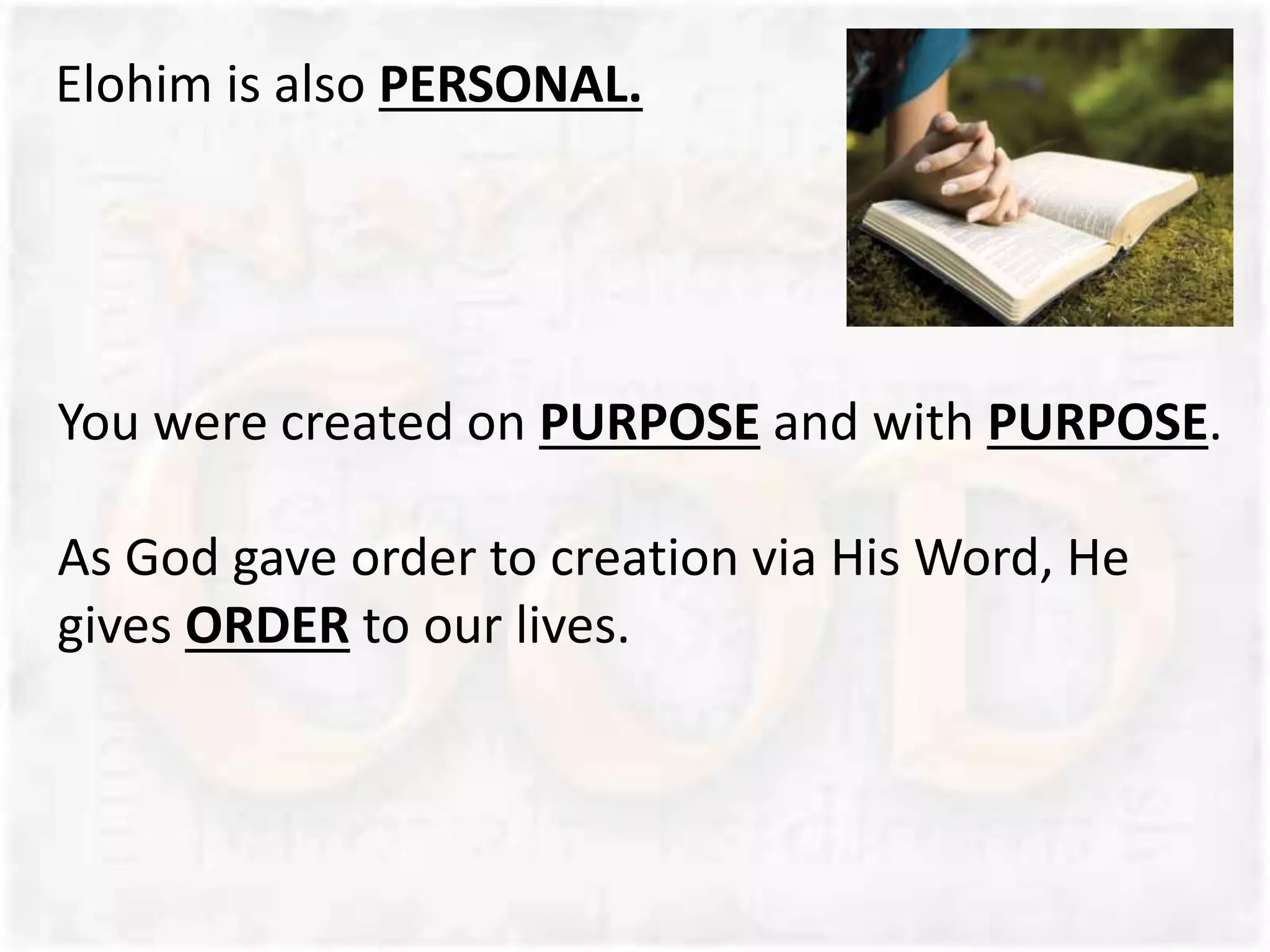 Names of God part 1 (Elohim) | PPTX