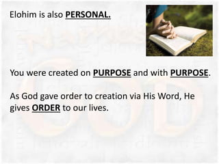 Names of God part 1 (Elohim) | PPTX