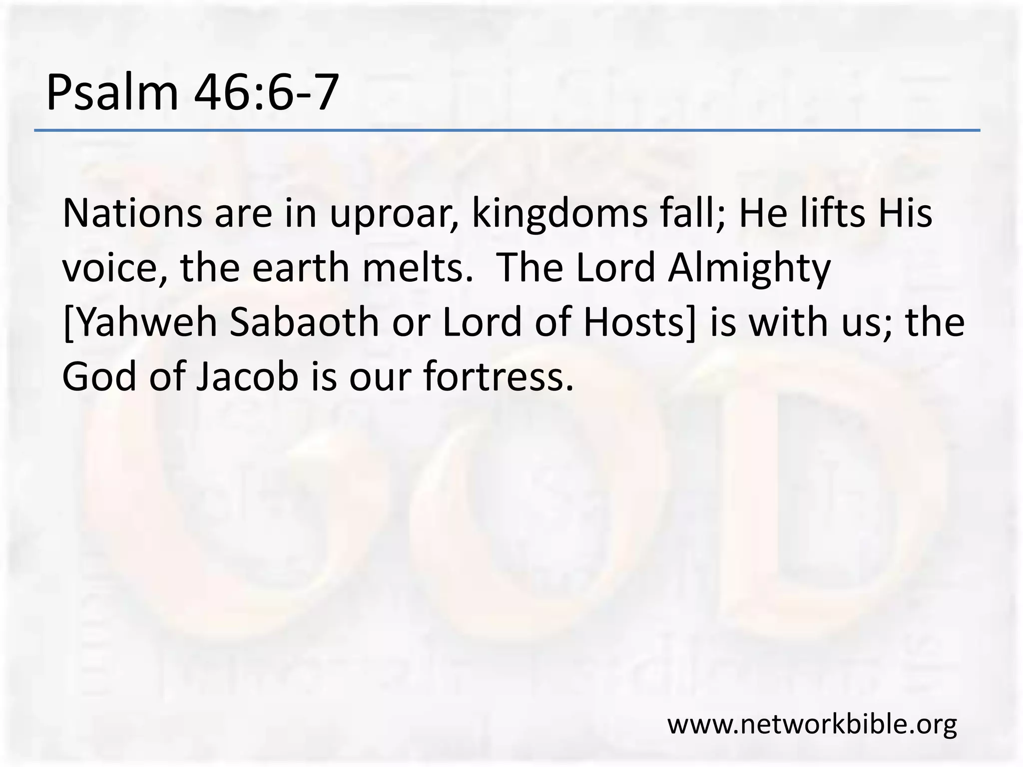 Names of God part 5 (Yahweh Sabaoth) | PPTX