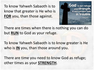 Names of God part 5 (Yahweh Sabaoth) | PPTX