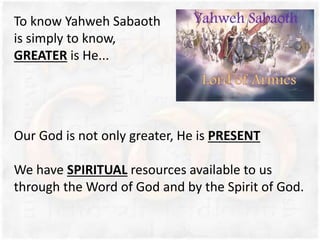 Names of God part 5 (Yahweh Sabaoth) | PPTX
