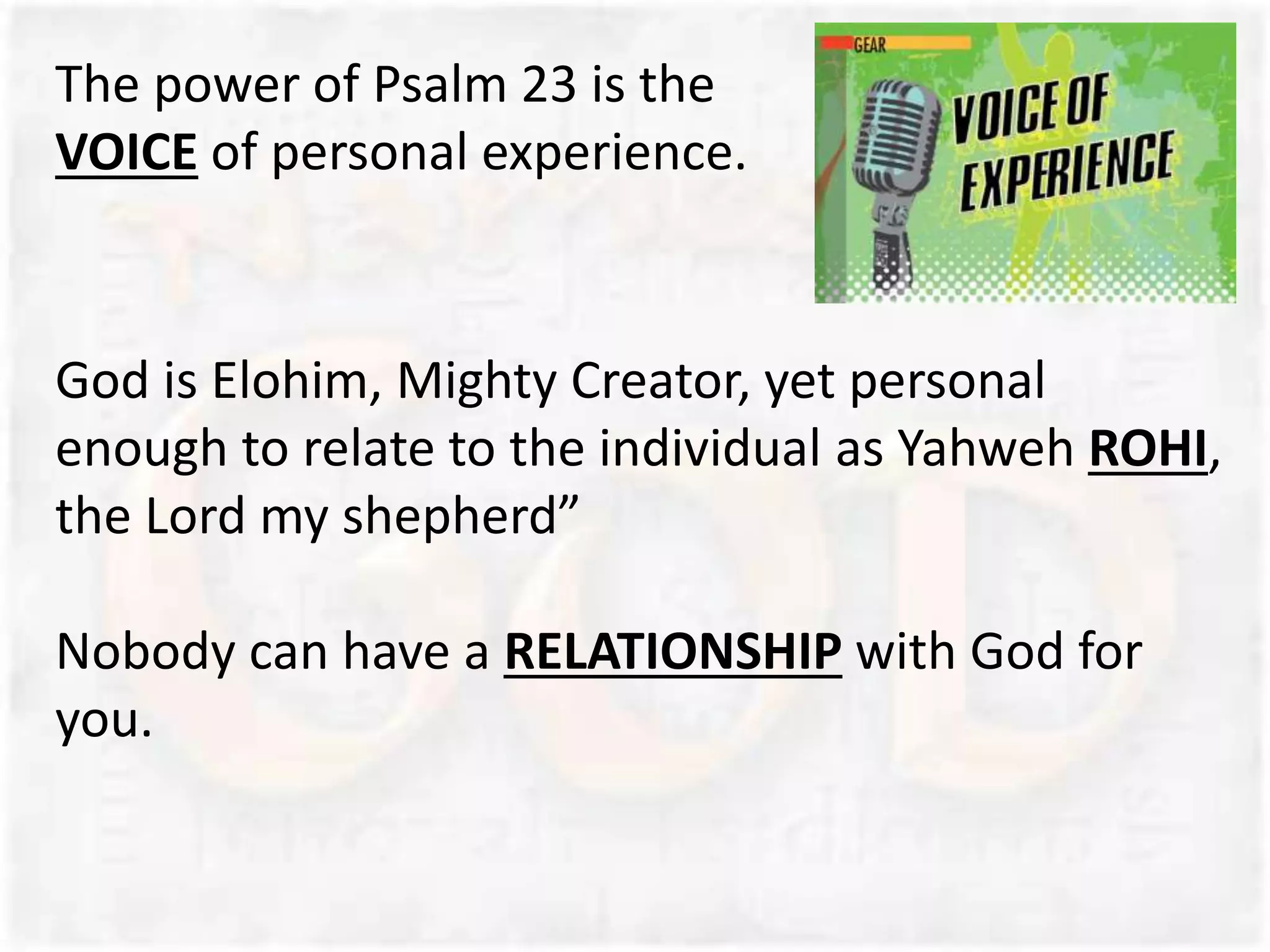 Names of God part 7 (Yahweh Rohi) | PPTX