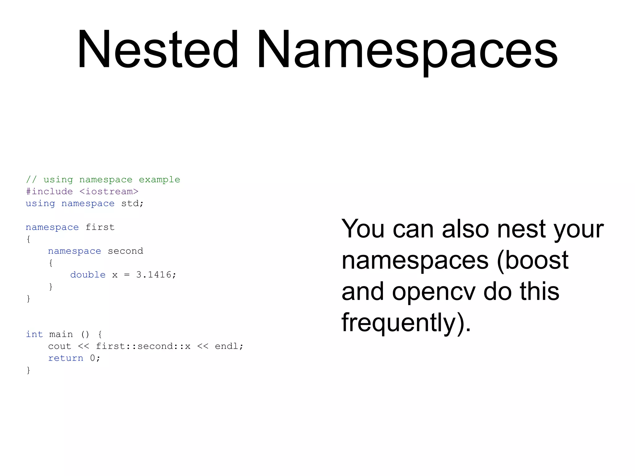 Namespaces | PPTX
