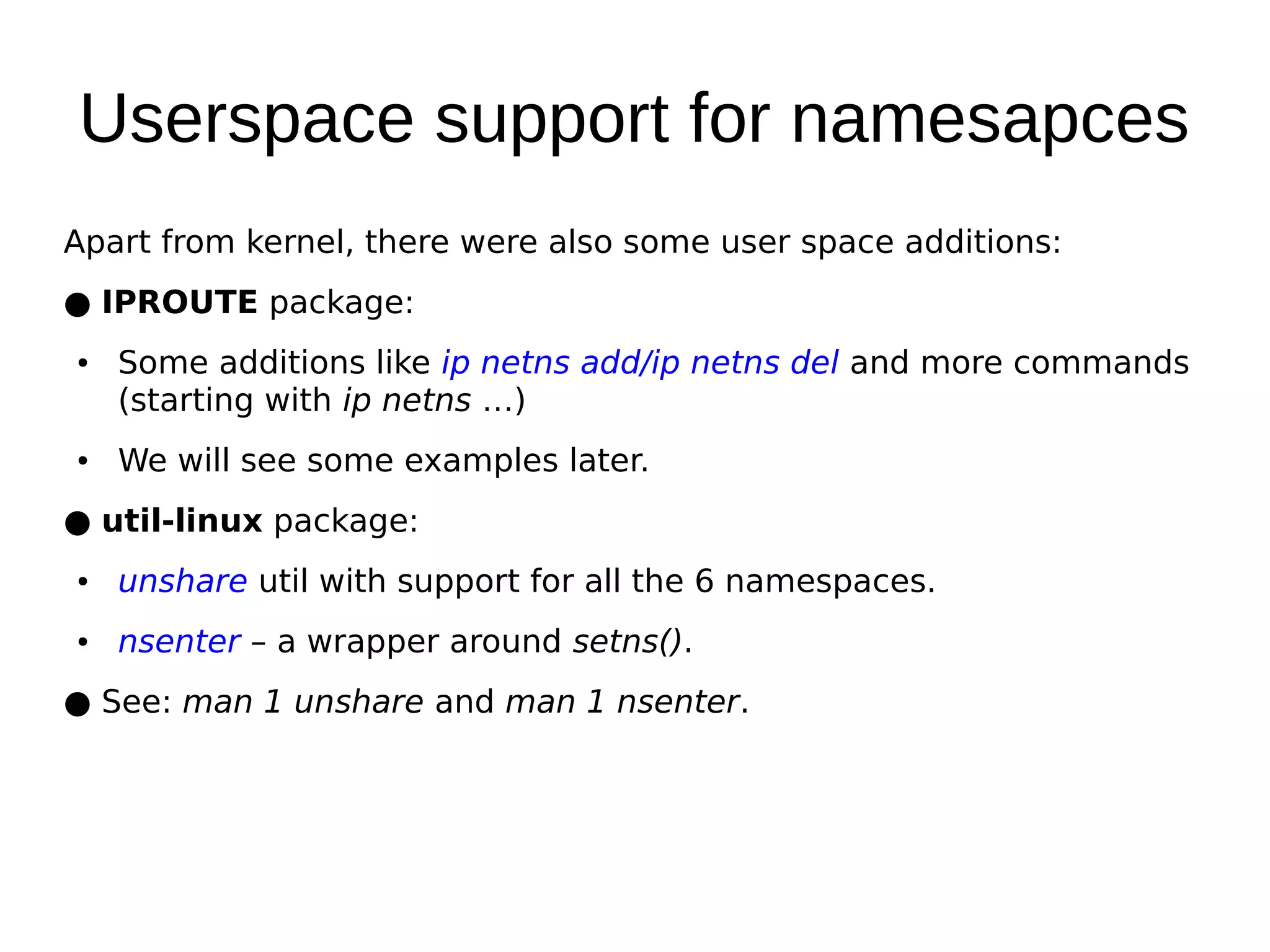Namespaces And Cgroups The Basis Of Linux Containers Ppt