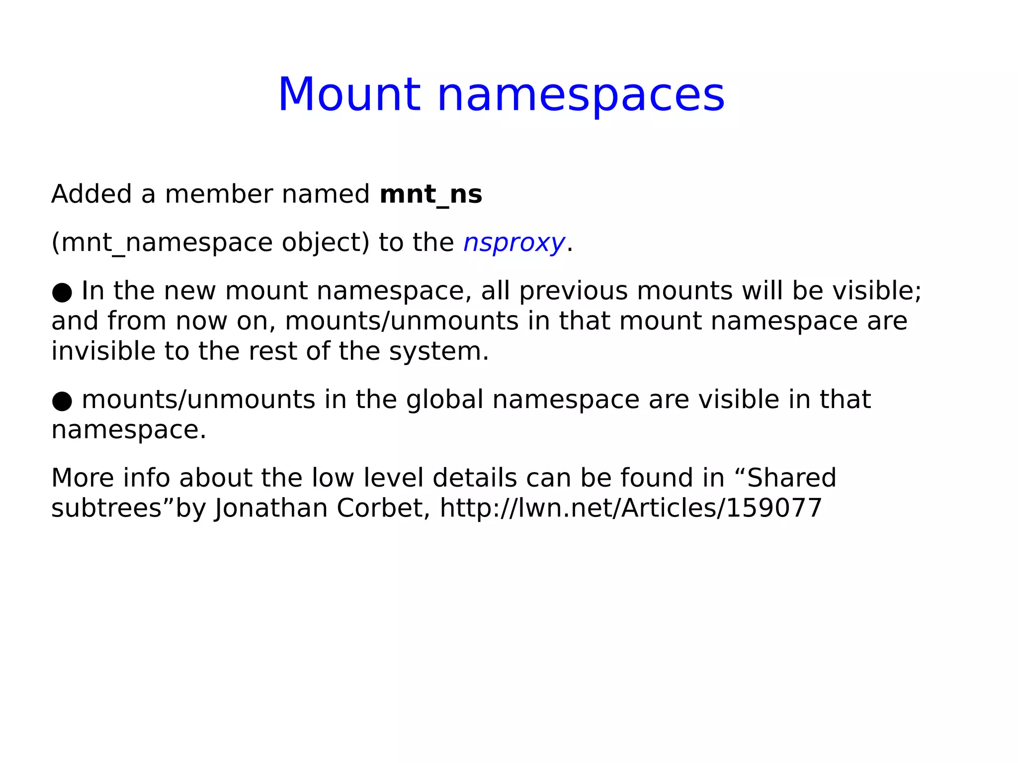 Namespaces And Cgroups The Basis Of Linux Containers Ppt