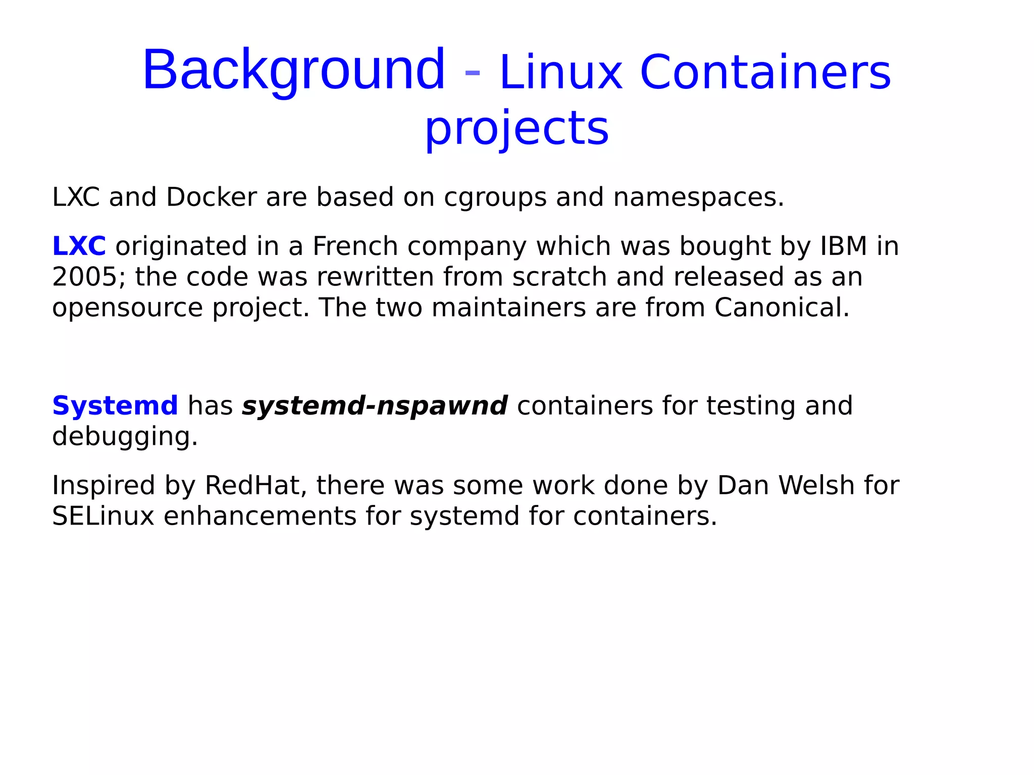 Namespaces And Cgroups The Basis Of Linux Containers Ppt